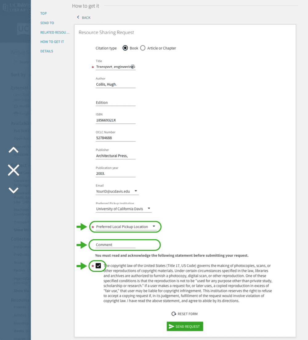 Request a Book from Another Library (Interlibrary Loan) – UC Davis Library