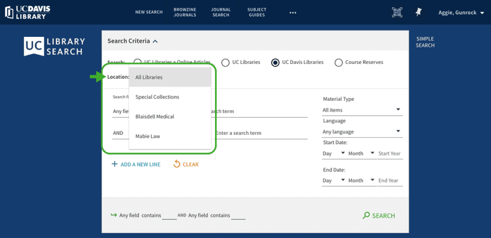 Find UC Davis Items by Location – UC Davis Library